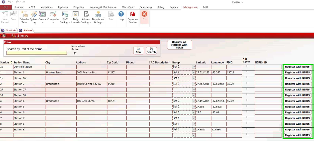 NERIS Setup and Configuration