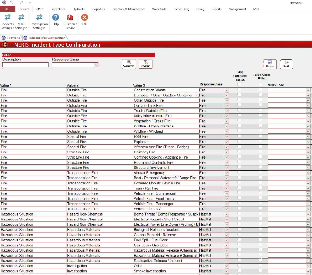 NERIS Setup and Configuration
