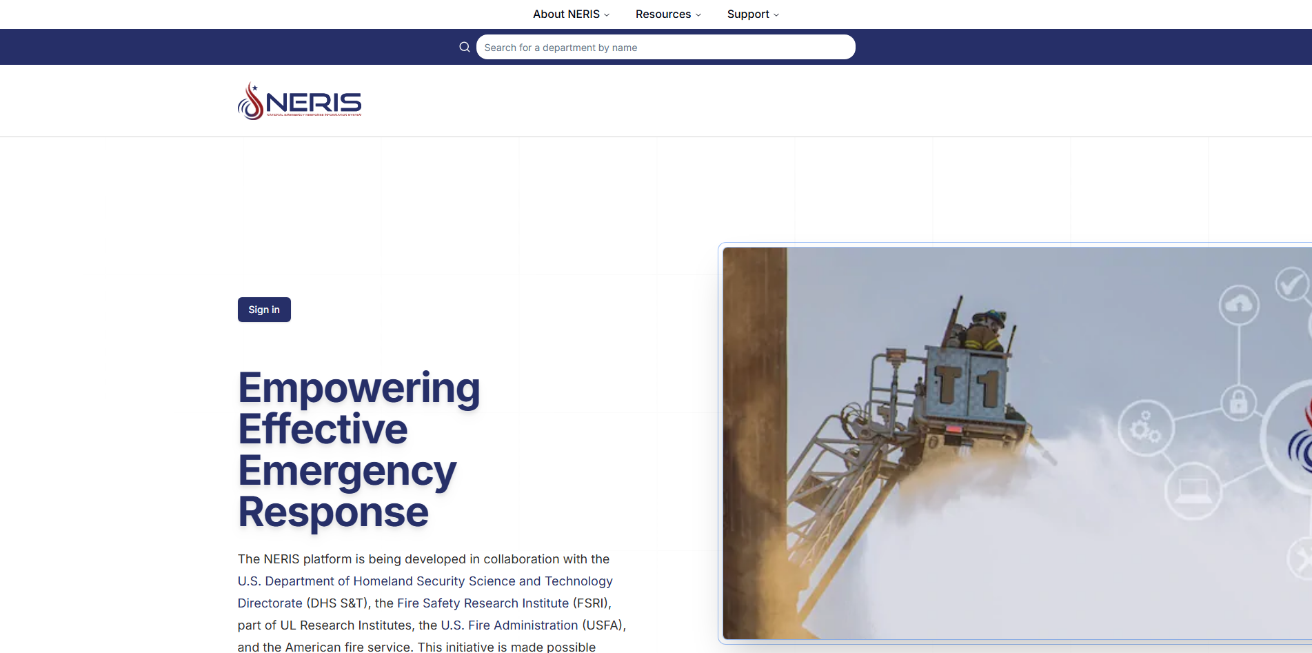 NERIS Website Integration