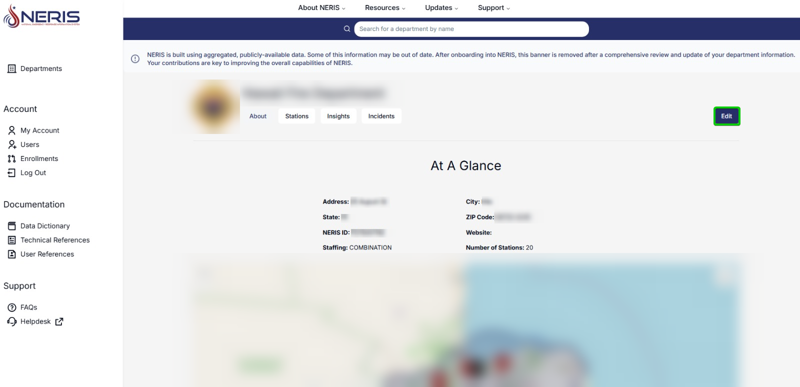 NERIS Website Integration