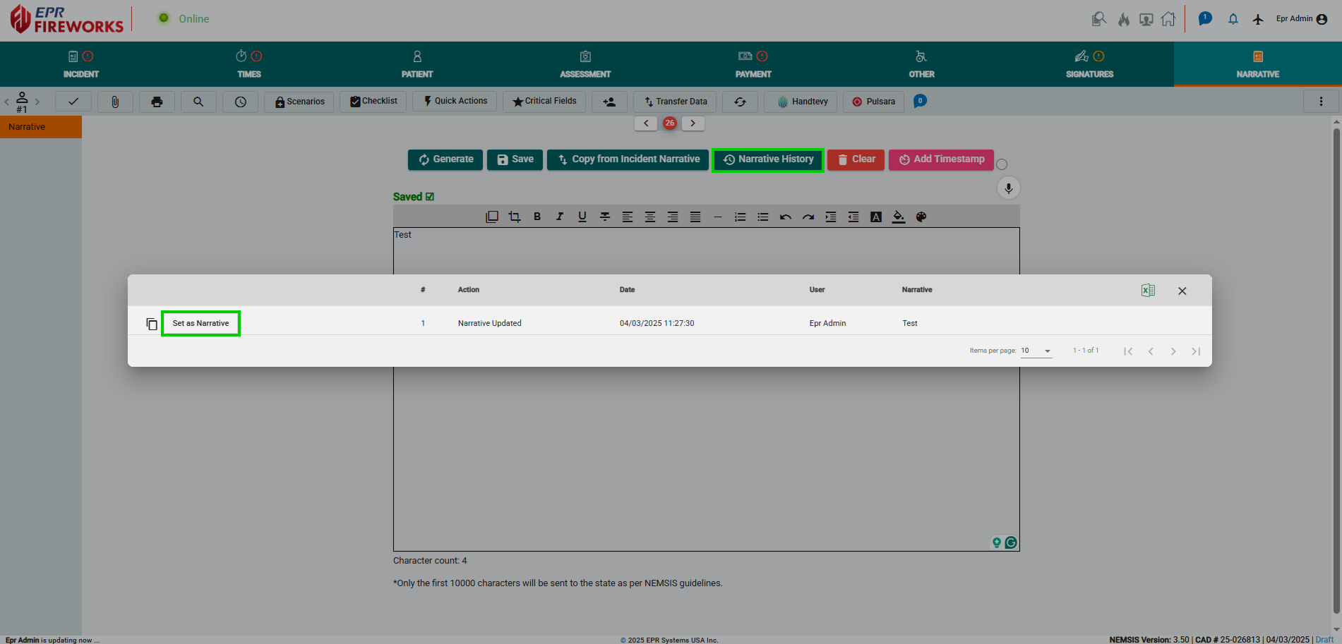 ePCR - Release Notes
