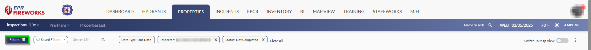 Properties Module Filters